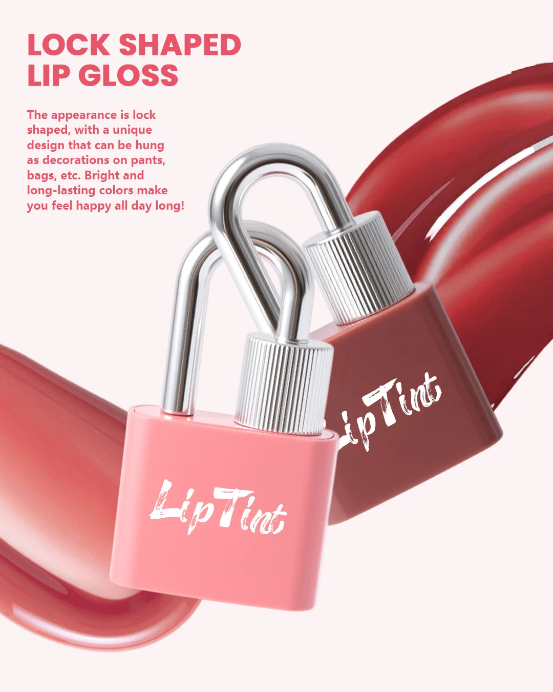 Lock Shape Lip Gloss Portable, Customizable Tint Multi-Color & Low MOQ ...
